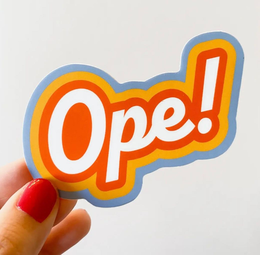 Ope! Retro Vinyl Sticker – shopURSA