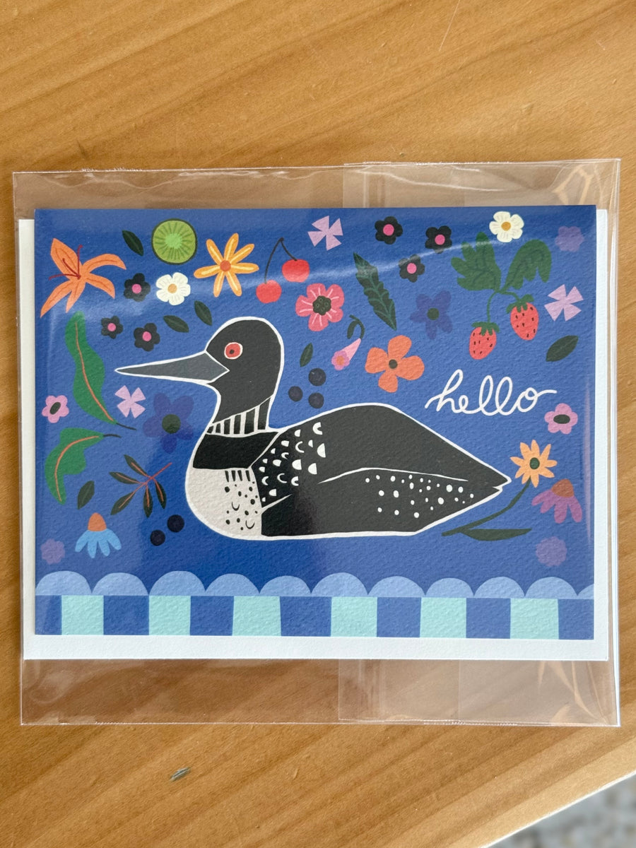 Persika Design Co. - “Hello” Loon Greeting Card – shopURSA